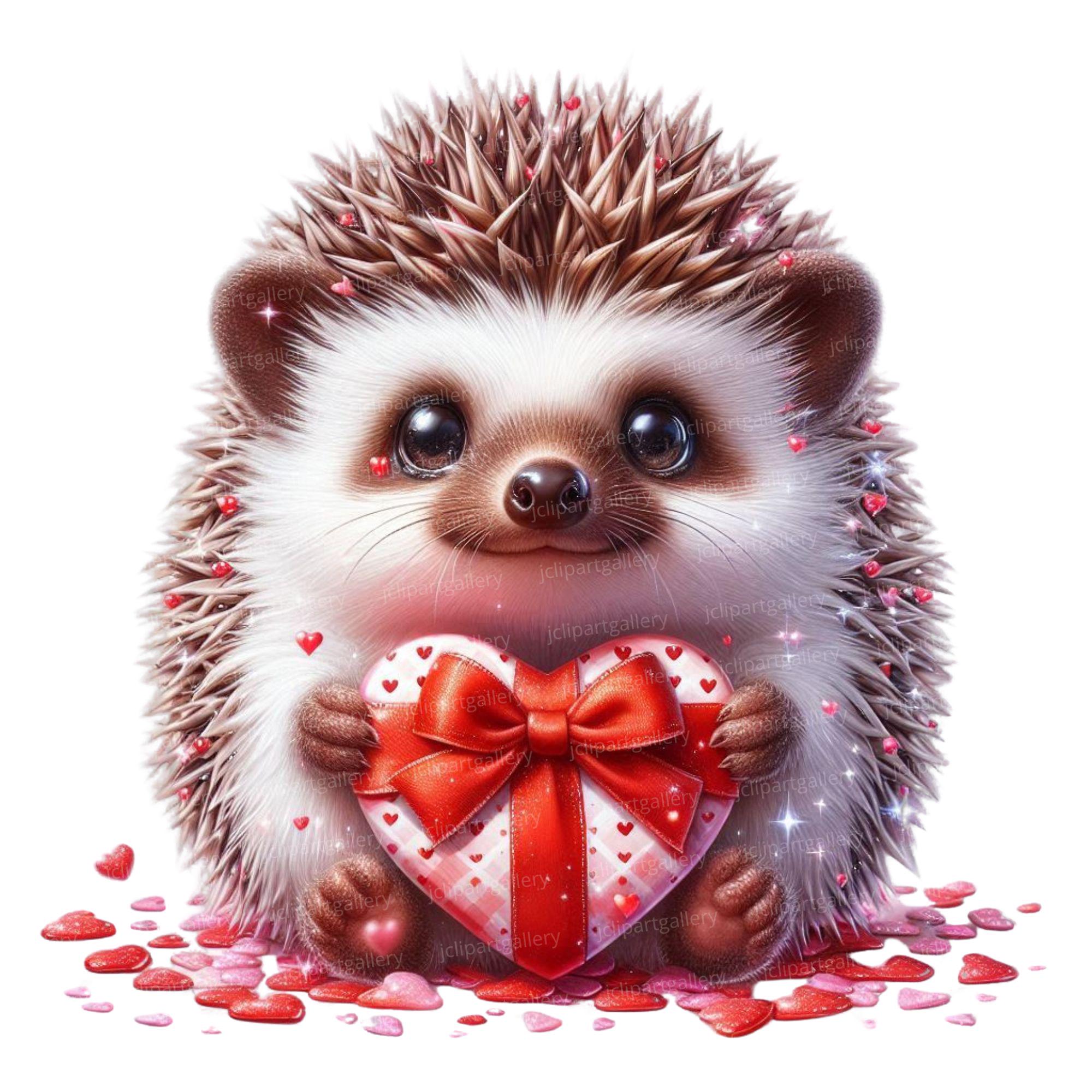 Valentine Porcupine Png Clipart Bundle, Cute Porcupine Png for ...