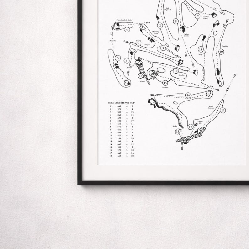 Augusta National Golf Course Art Print | Minimalist Design (digital ...