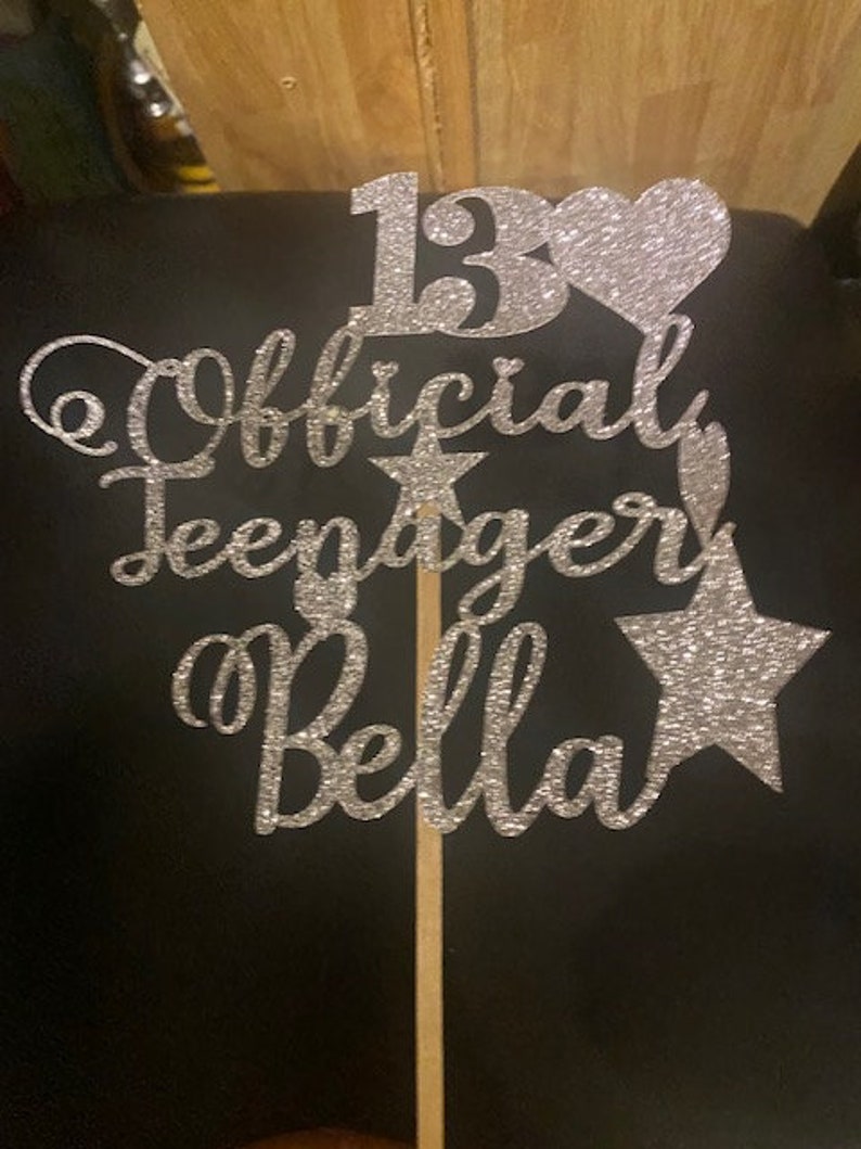 Custom 13th Birthdat Cake Topper Official 13th Birthday - Etsy