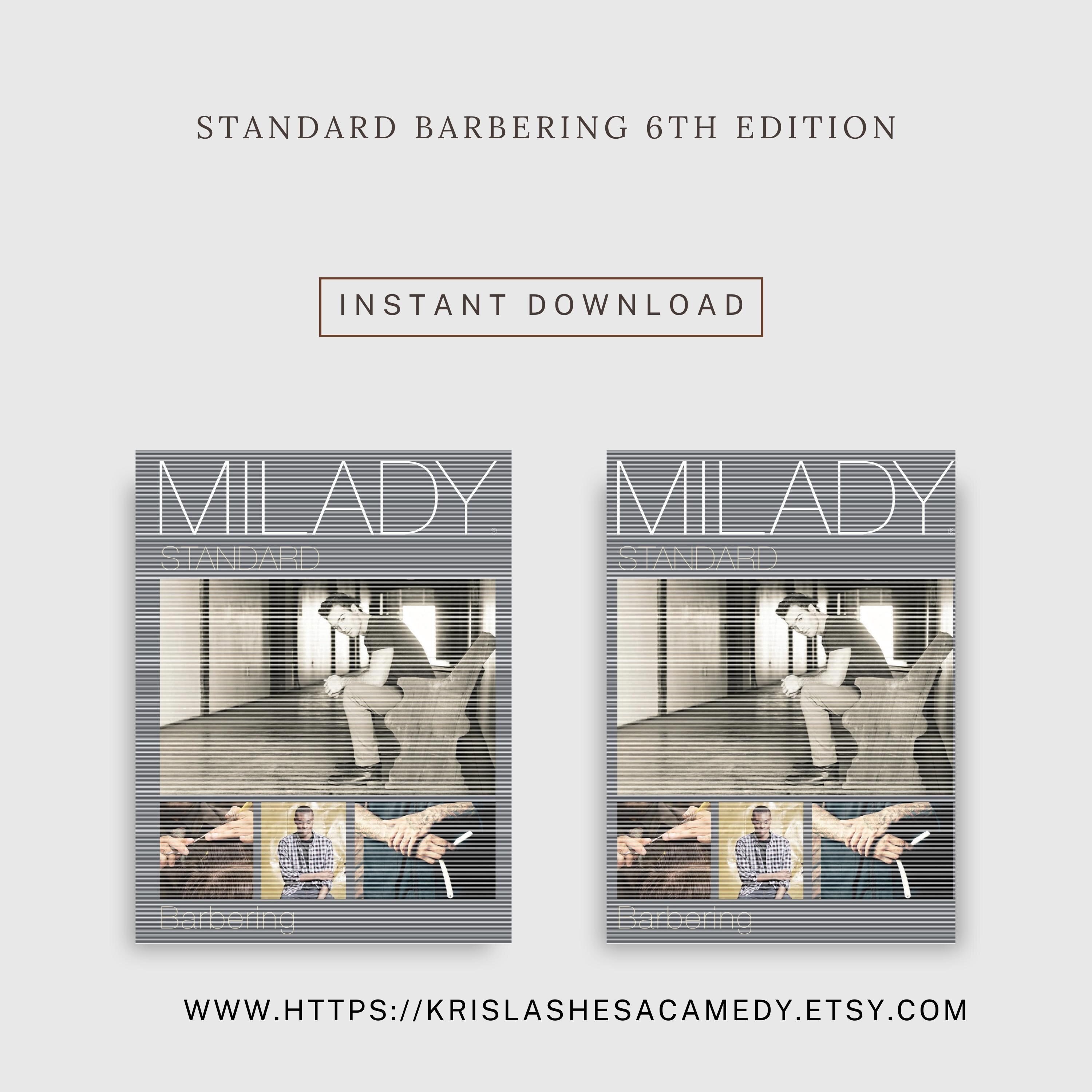 Milady Barbering 6th Edition -barbering Essentials -barber Study Guide ...