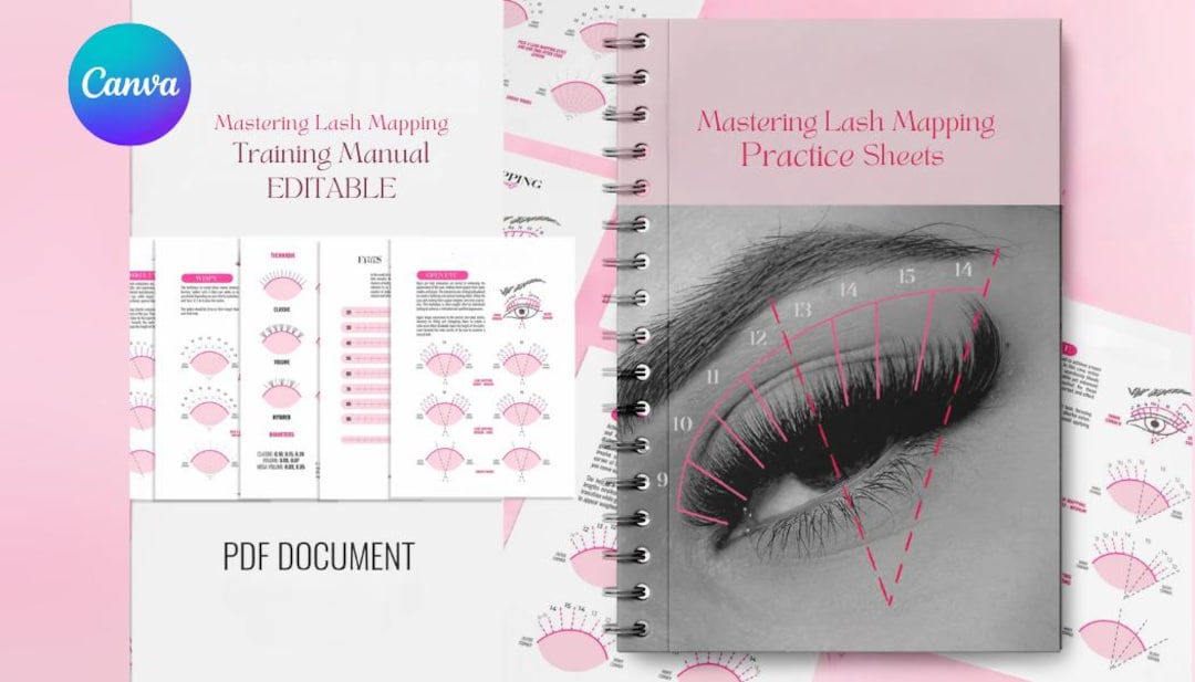 Lash Extension Mapping Lash Map Training Guide Lash Maps Workbook ...