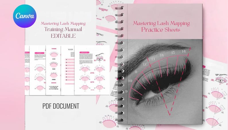 Lash Extension Mapping Lash Map Training Guide Lash Maps Workbook ...