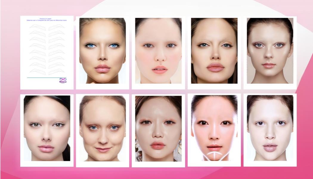 Eyebrow Mapping Practice Sheets Microblading Training Microblading ...