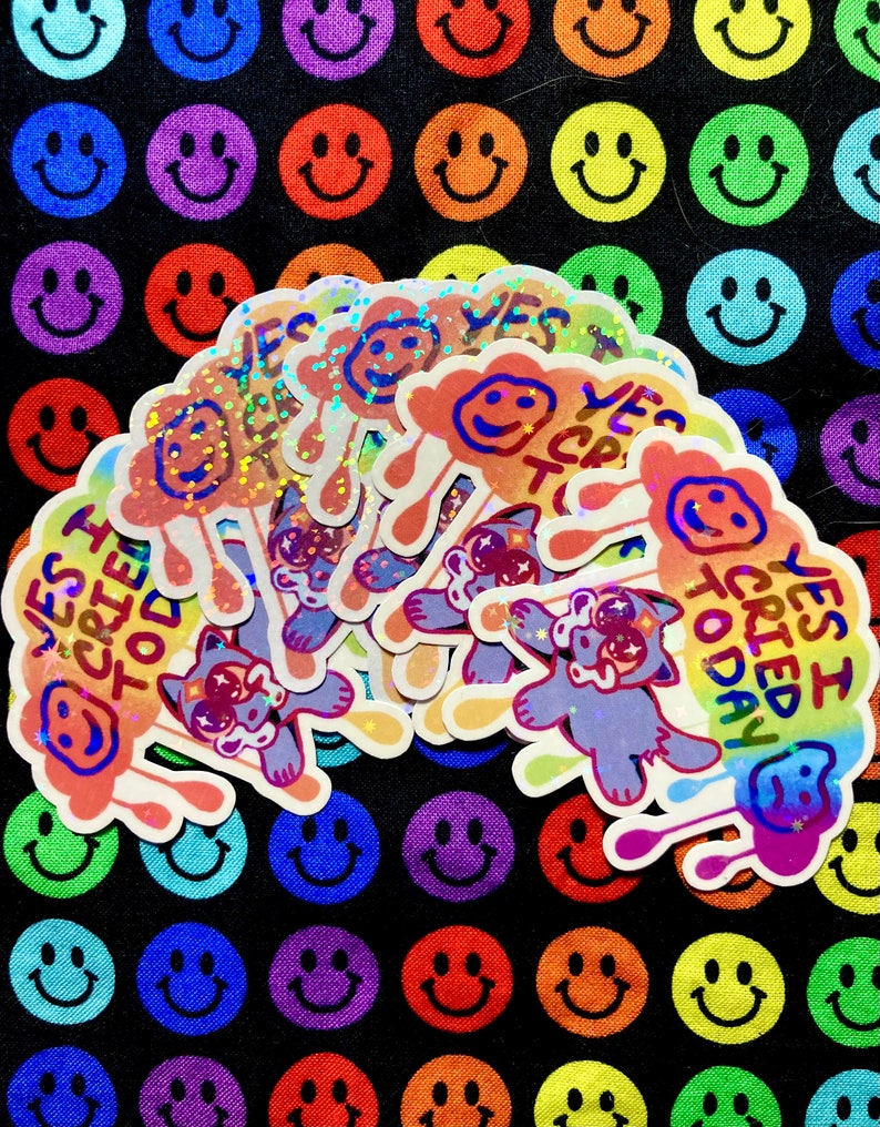 YES I CRIED TODAY sticker - Etsy