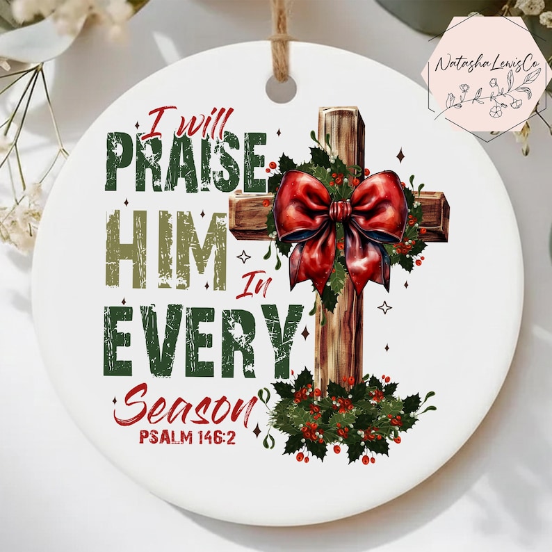 Jesus Christmas Cross Christian Christmas Ornament, Nativity Scene ...