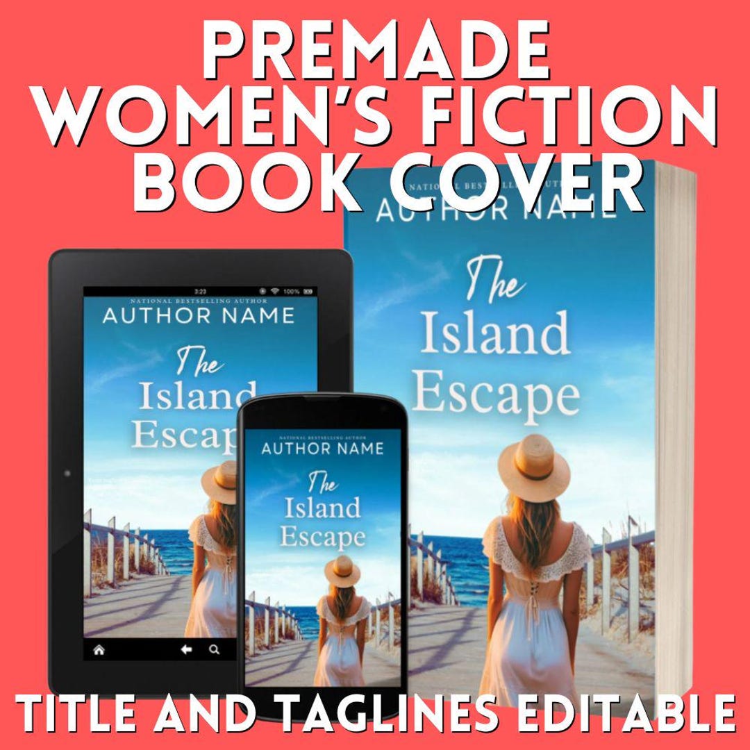 Premade Book Covers, Women's Fiction Covers, Beach-themed Book, Ebook ...