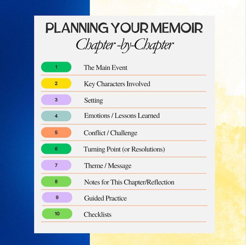 Writing a Memoir | Memoir Planning | Autobiography | Memoir Templates ...