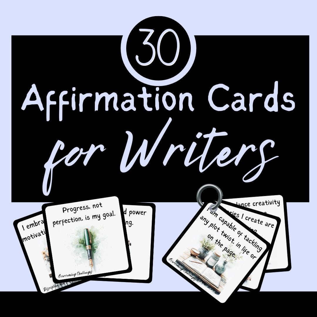 Affirmation Cards for Writers | Inspiration Deck | Daily Positivity ...