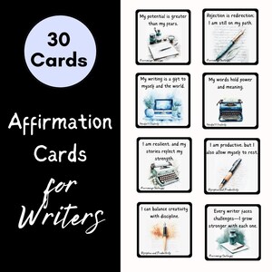 Affirmation Cards for Writers | Inspiration Deck | Daily Positivity ...