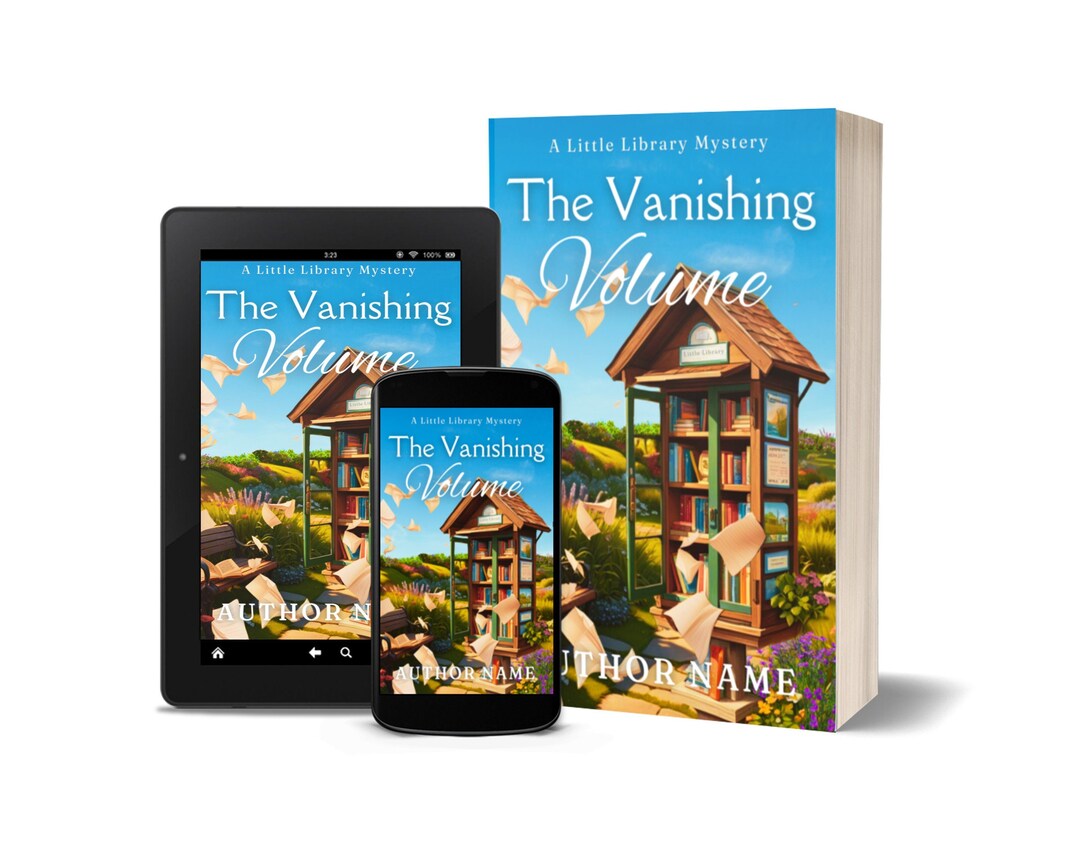 Premade Book Covers, Library-themed Book, Cozy Book Covers, Mystery ...