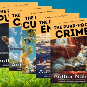 Premade Book Covers, Cat-themed Book, Cozy Book Covers, Mystery Book ...