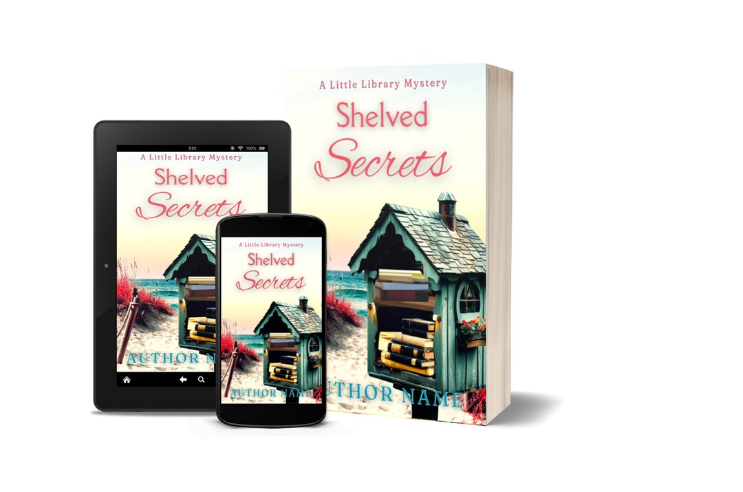 Premade Book Covers, Library-themed Book, Cozy Book Covers, Mystery ...