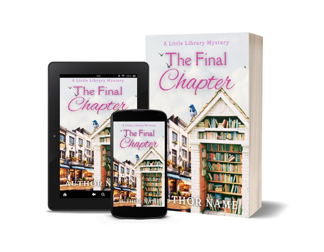 Premade Book Covers, Library-themed Book, Cozy Book Covers, Mystery ...