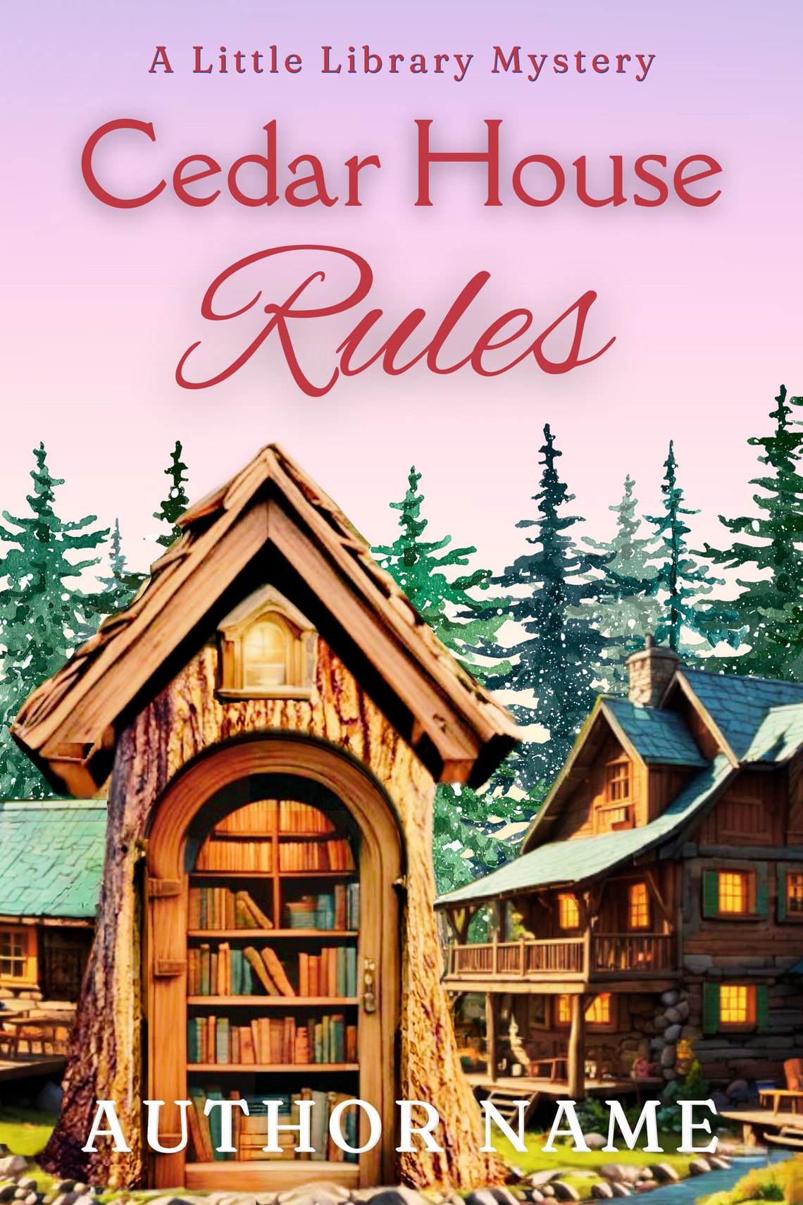 Premade Book Covers, Library-themed Book, Cozy Book Covers, Mystery ...