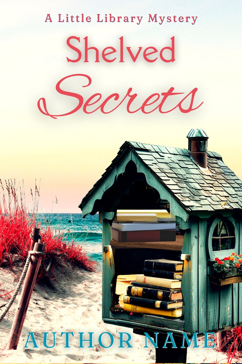 Premade Book Covers, Library-themed Book, Cozy Book Covers, Mystery ...