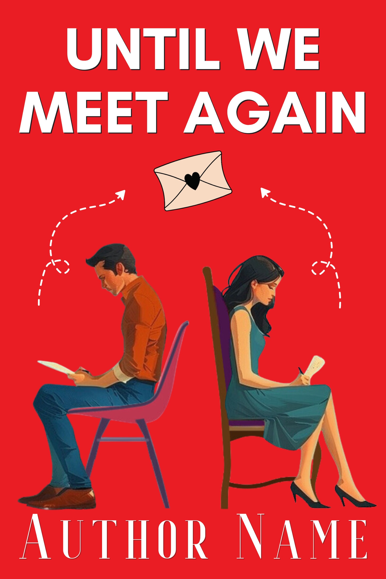 Premade Contemporary Romance Ebook Cover until We Meet Again - Etsy