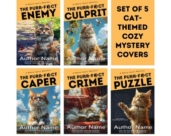 Premade Book Covers, Library-themed Book, Cozy Book Covers, Mystery ...