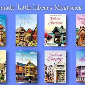Premade Book Covers, Library-themed Book, Cozy Book Covers, Mystery ...