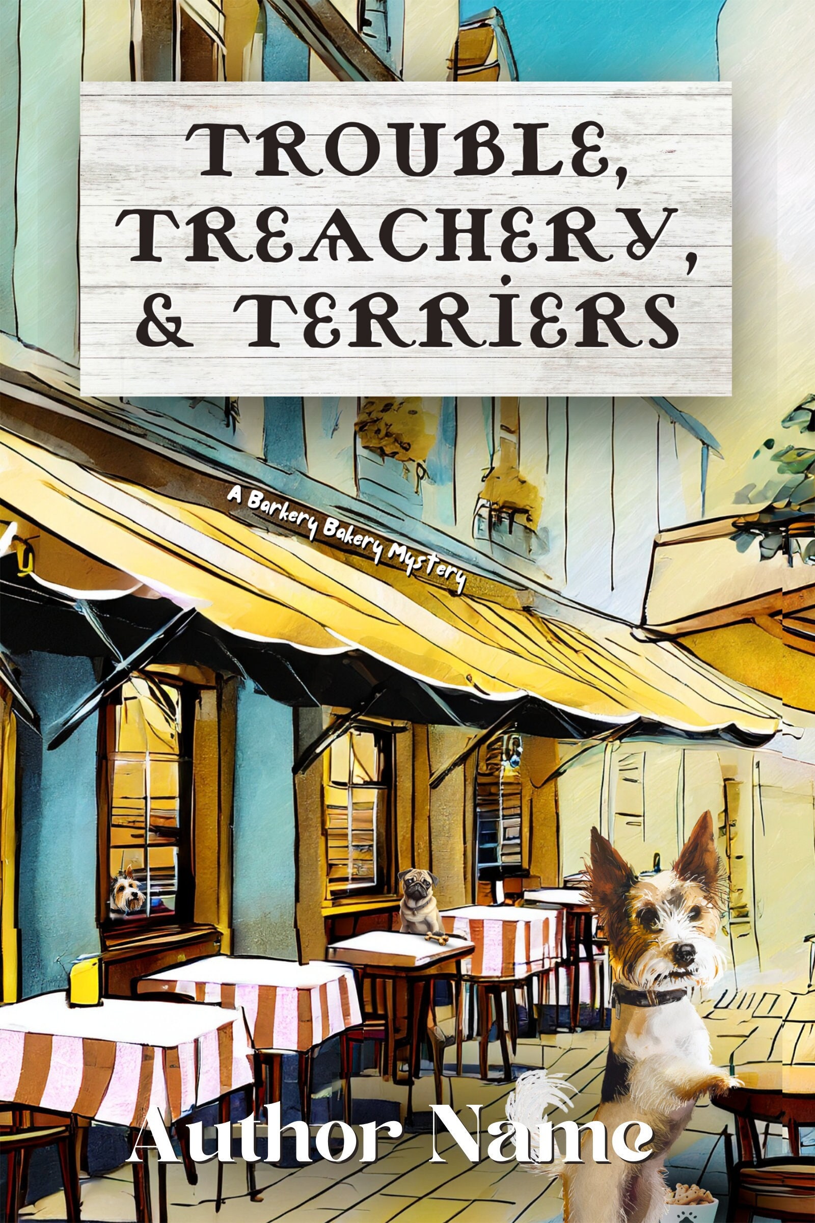 Premade Cozy Mystery Dog-themed Book Cover (trouble, Treachery, and ...