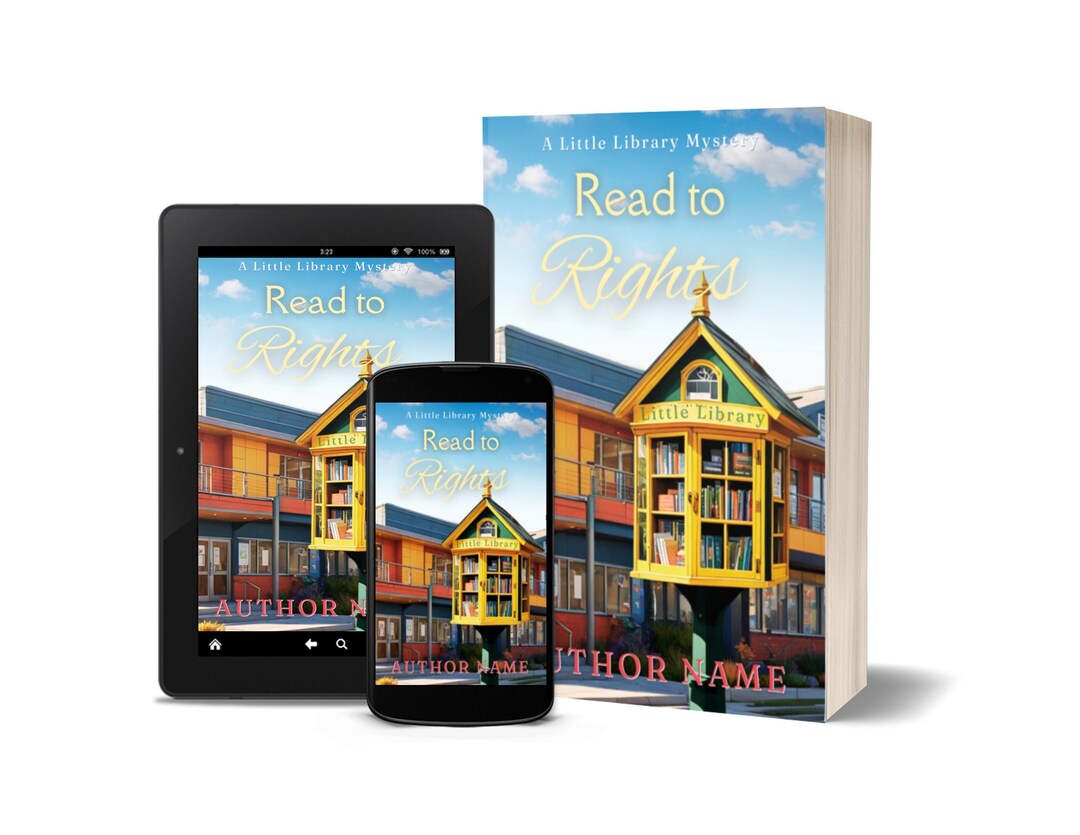 Premade Book Covers, Library-themed Book, Cozy Book Covers, Mystery ...