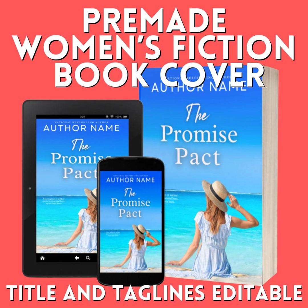 Premade Book Covers, Women's Fiction Covers, Beach-themed Book, Ebook ...