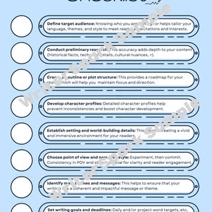 Novel Writing Planner, Writing Progress Tracker, Self-publishing ...