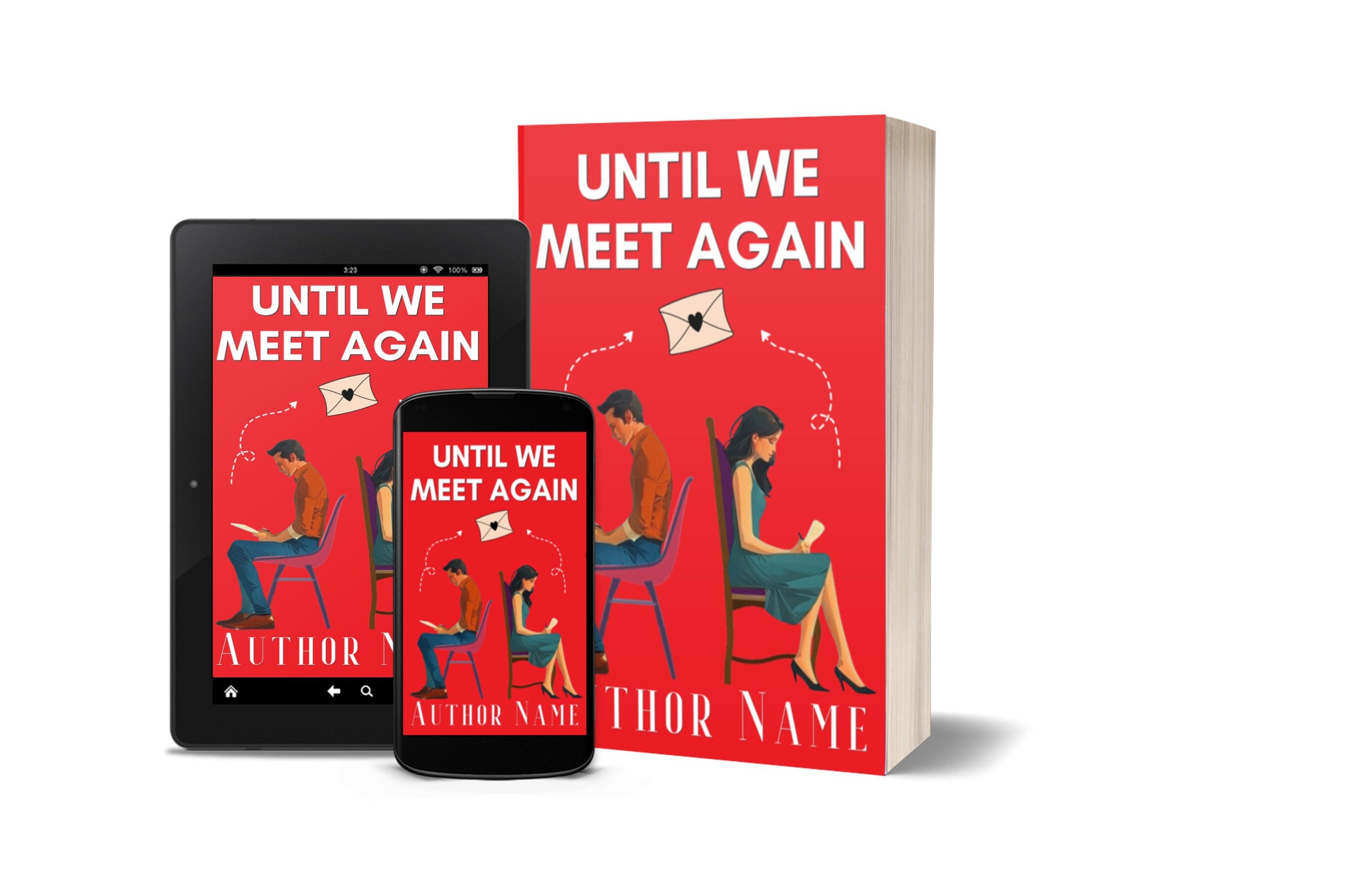 Premade Contemporary Romance Ebook Cover until We Meet Again - Etsy