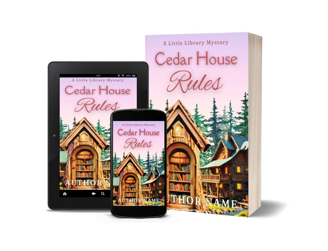 Premade Book Covers, Library-themed Book, Cozy Book Covers, Mystery ...