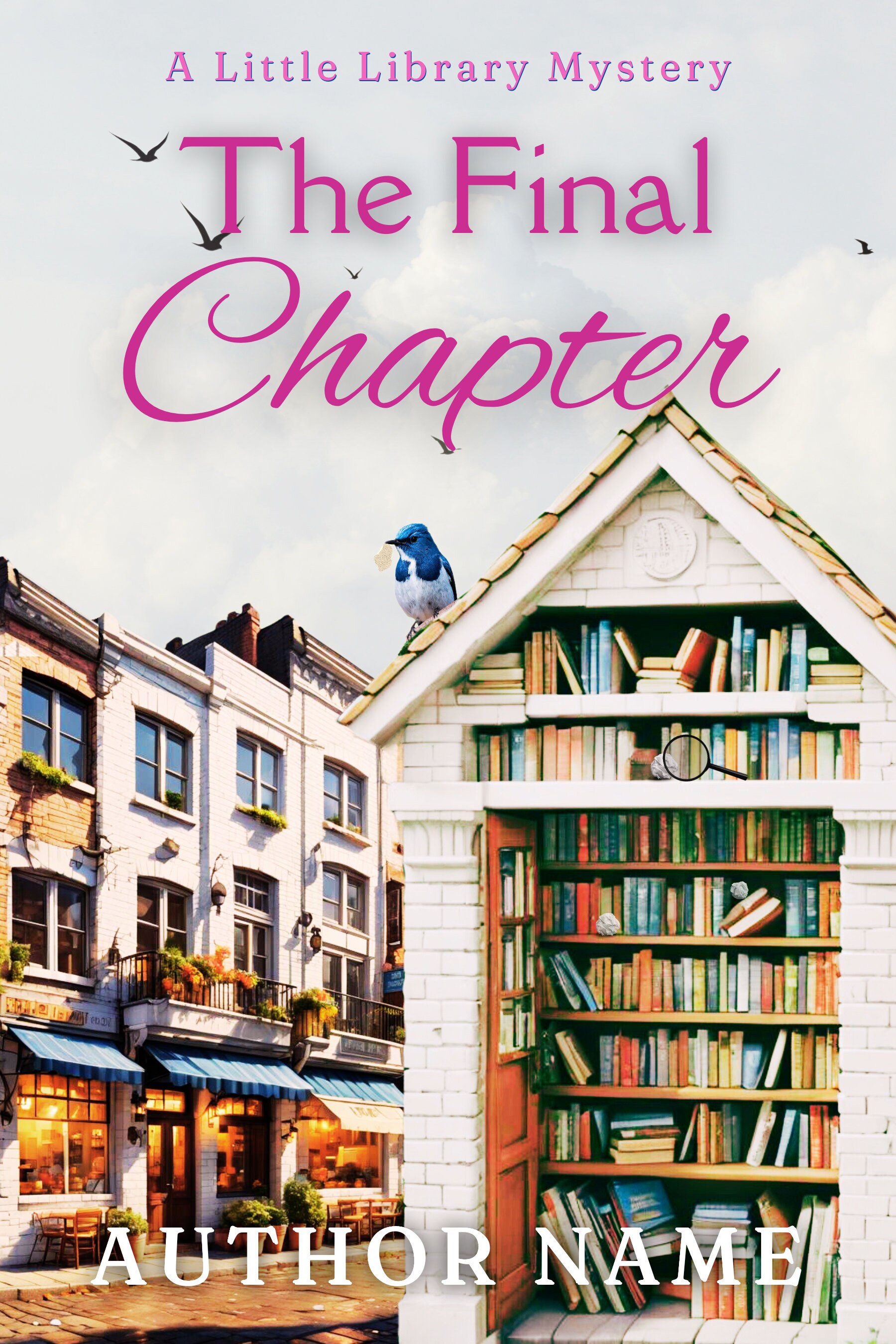 Premade Book Covers, Library-themed Book, Cozy Book Covers, Mystery ...