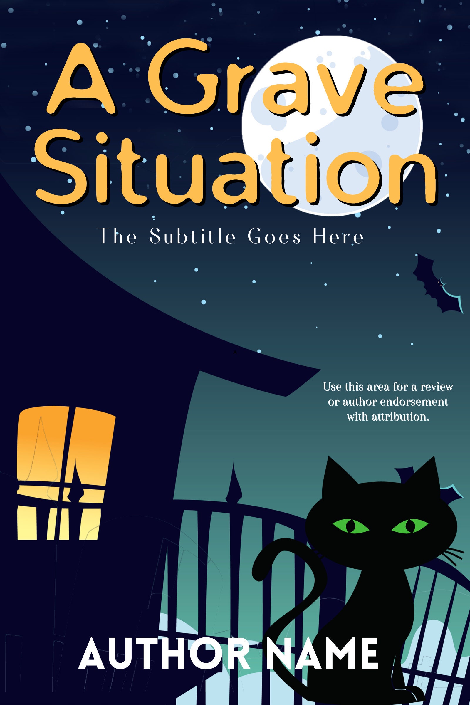 Premade Illustrated Paranormal Fiction/mystery Book Cover (A Grave ...