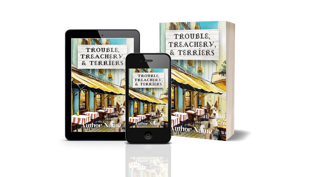 Premade Cozy Mystery Dog-themed Book Cover (trouble, Treachery, and ...