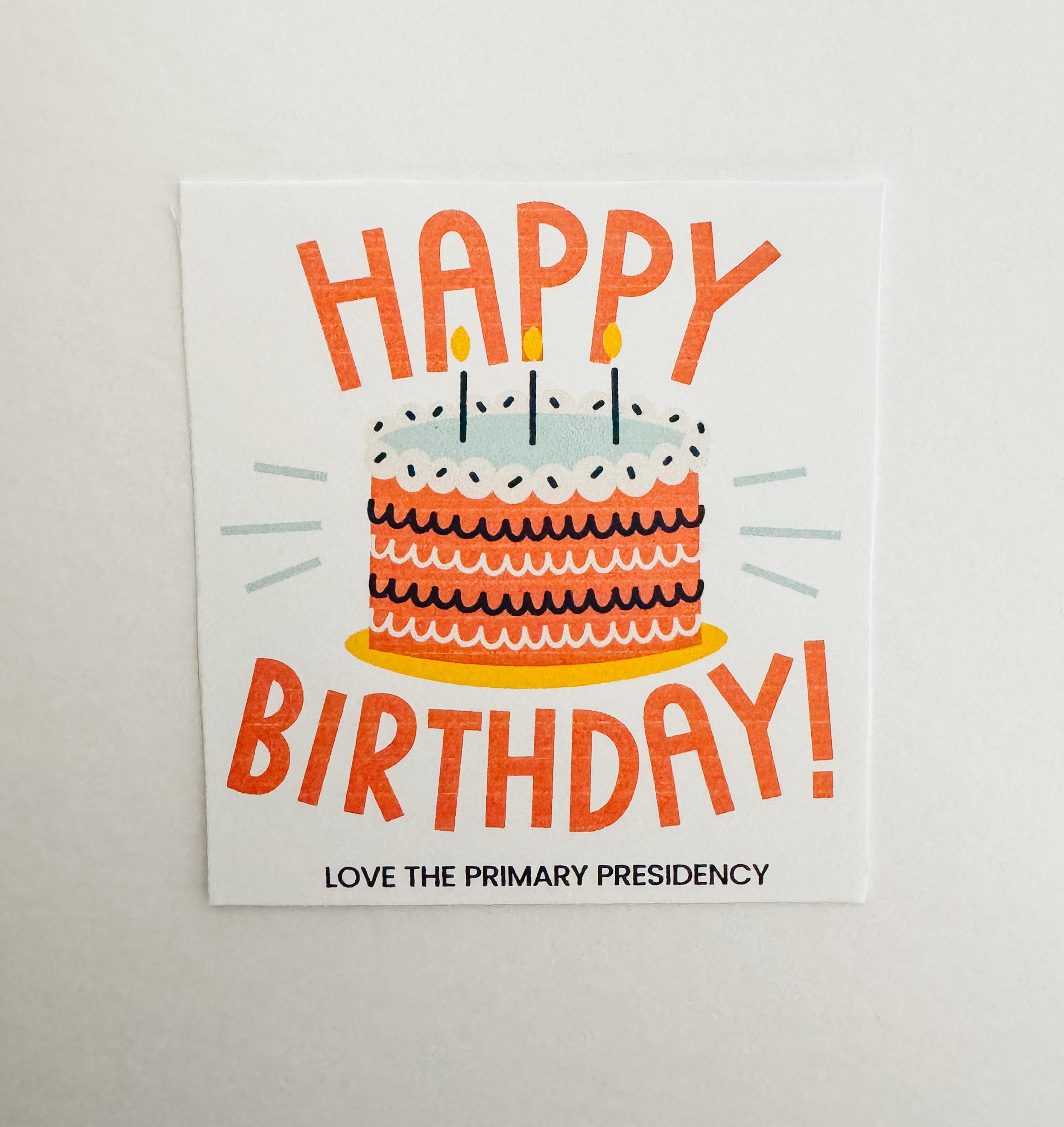 Primary Birthday Tag, Printable, LDS Primary Birthday Tag, Happy ...