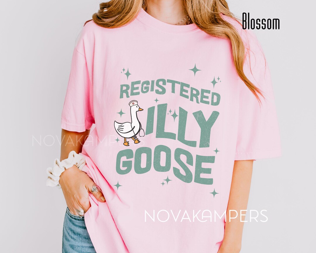 Comfort Colors Retro Silly Goose RN Shirt, Funny Nurse Gift Tee, Cute ...