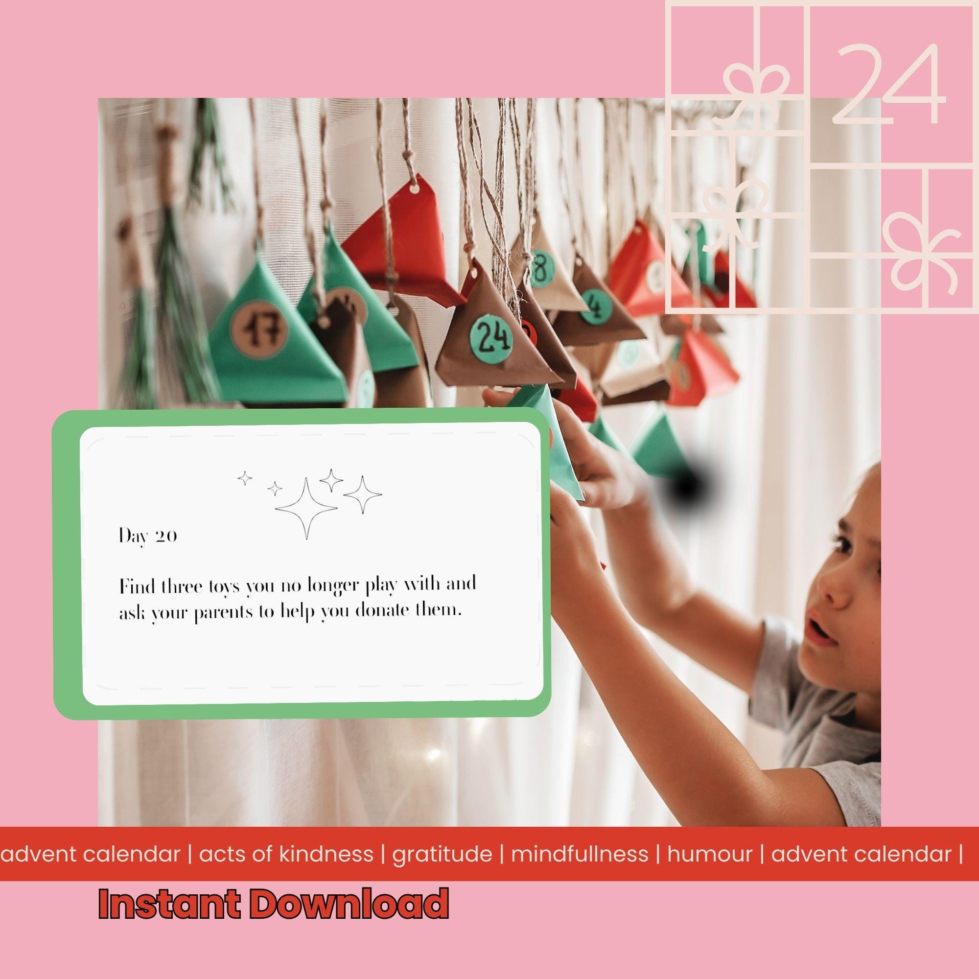 Funny Advent Calendar Notes for Kids | Kindness, Gratitude (digital ...
