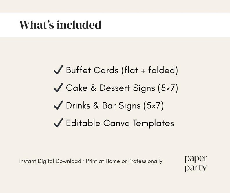 Editable Wedding Food Sign Bundle, Buffet Cards, Cake & Drinks Signs ...