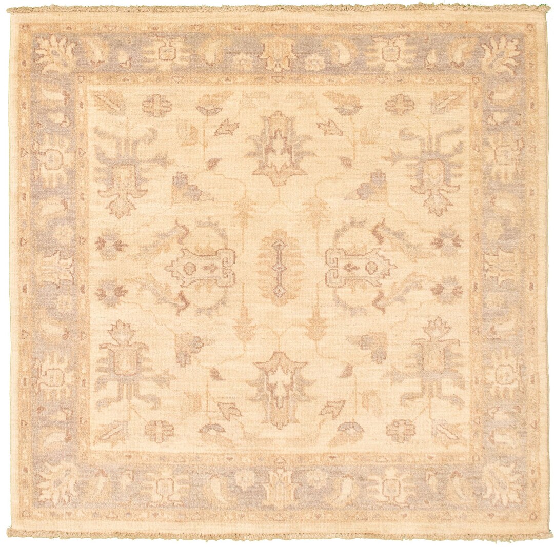 4x4 Area Rug, 4x4 Square Vintage, 4x4 Square Cream & Beige Vintage Rug ...