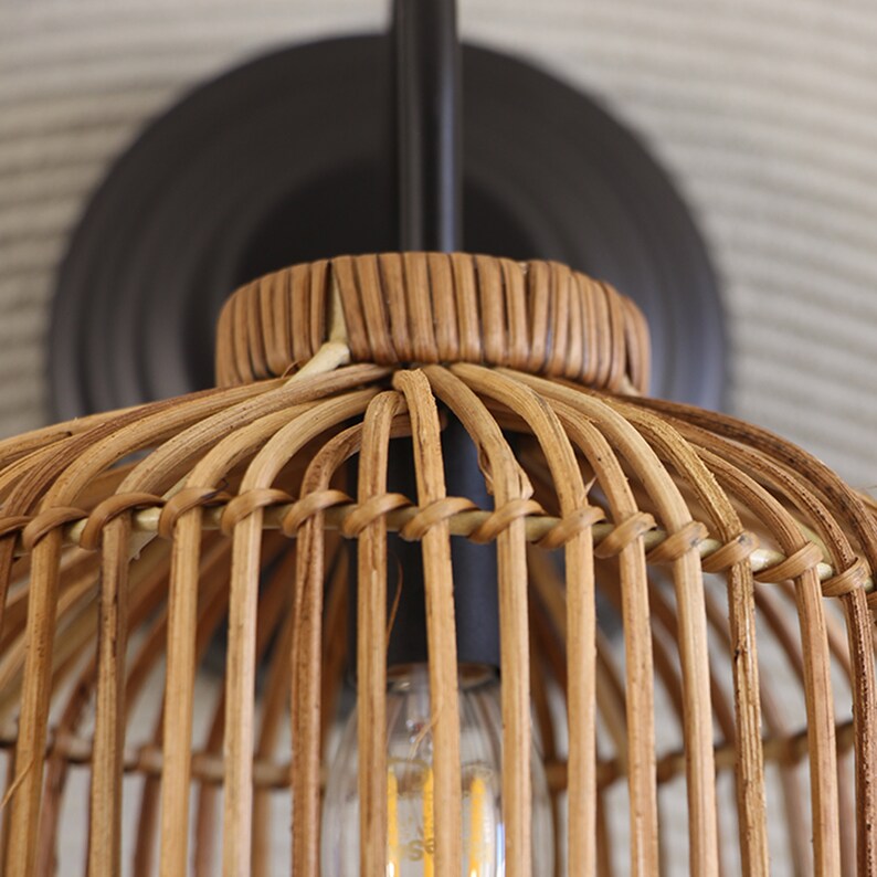 Rattan Sconce Lamp Made of Stick, Rattan Sconce Lamp Rattan Lamp Shades ...