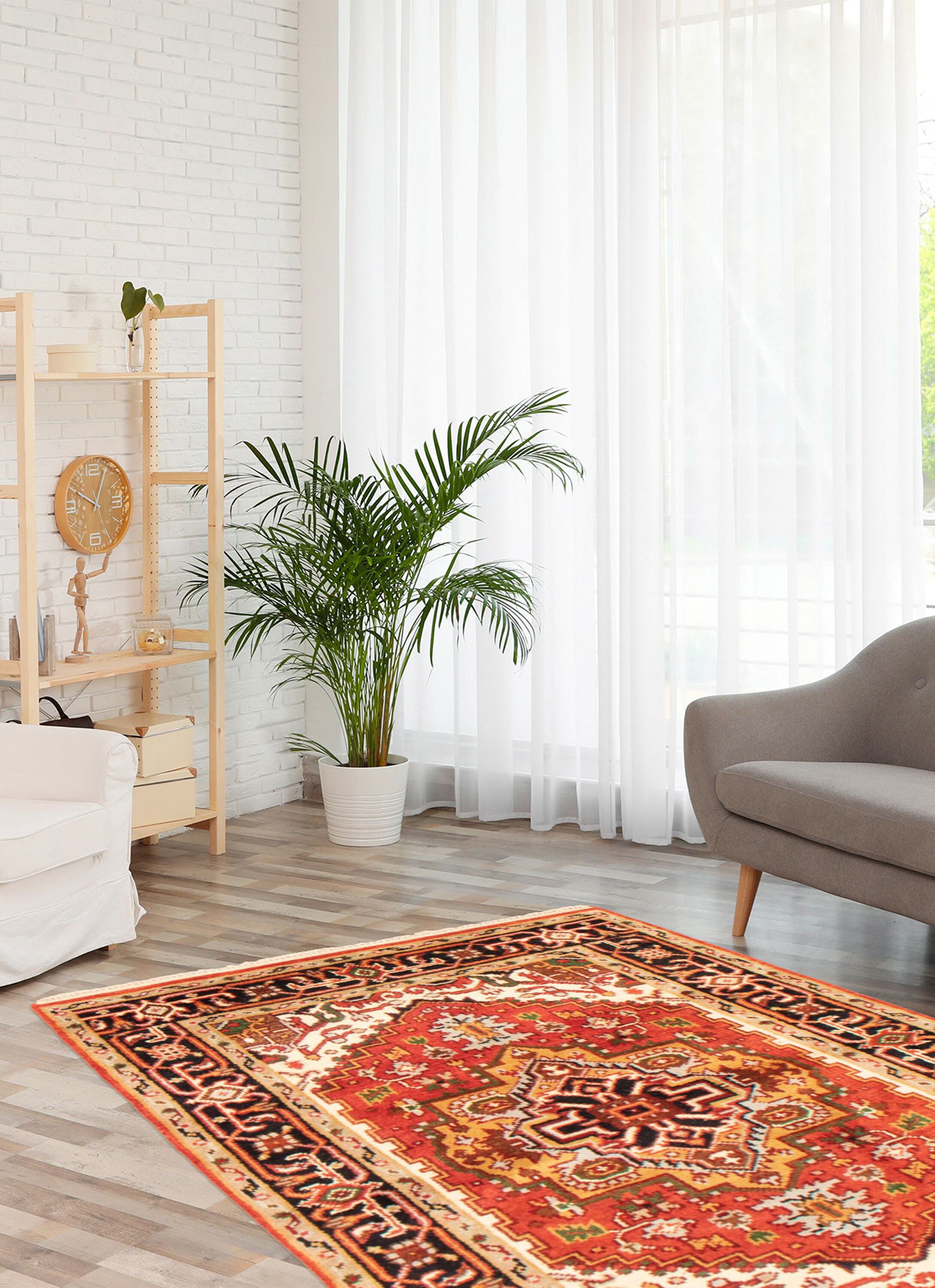 4x6 Rug 4x6 Vintage Rug 4x6 TURKISH VINTAGE CLASSIC Rug 4x6 Wool ...