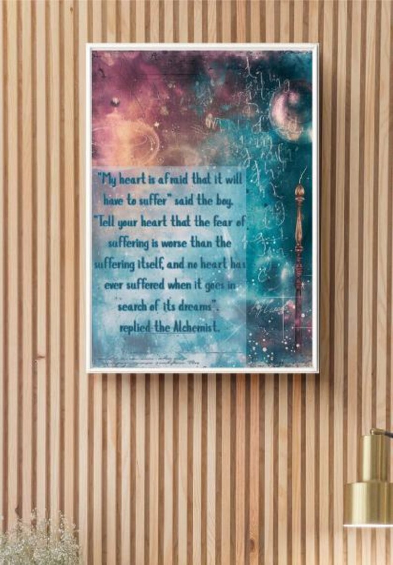 Paulo Coelho Quote Printable the Alchemist Wall Art Inspirational Quote ...