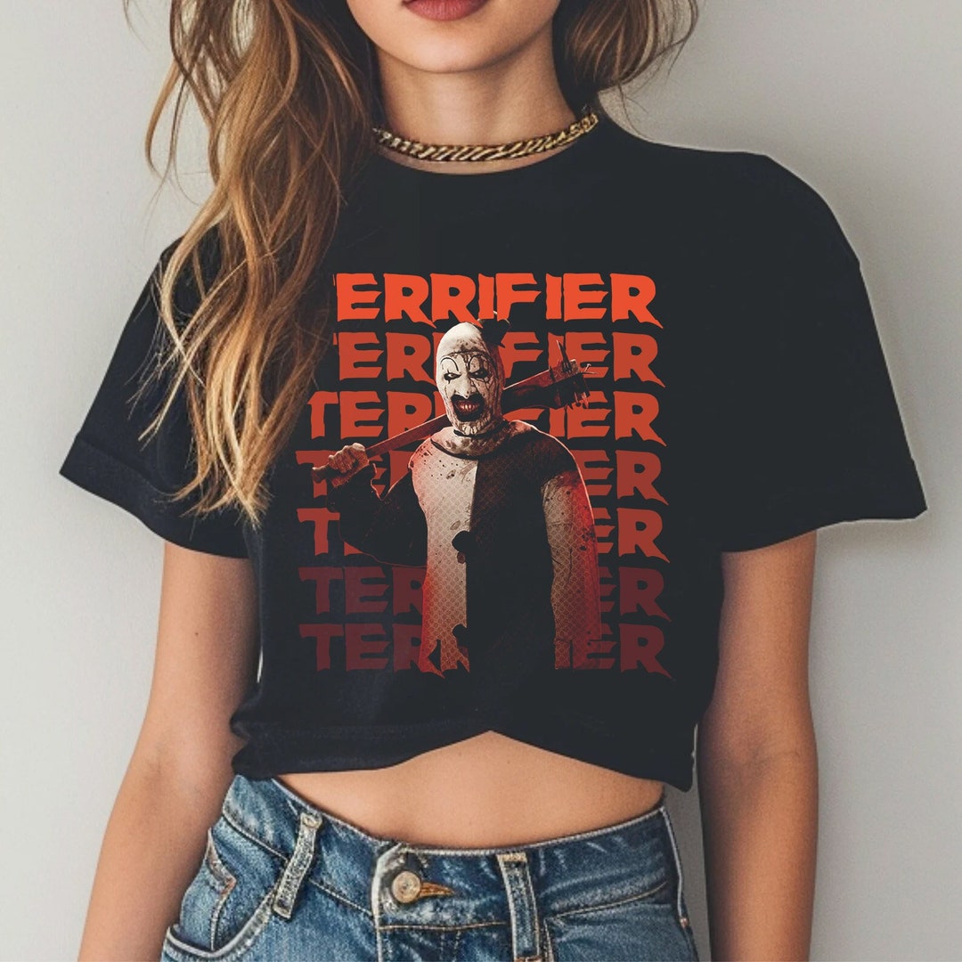 Art the Clown Crop Top Halloween Terrifier Cropped Tee - Etsy