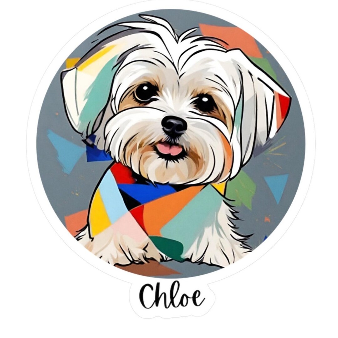 Maltese Sticker Decal Personalize Option With Puppy Dog - Etsy