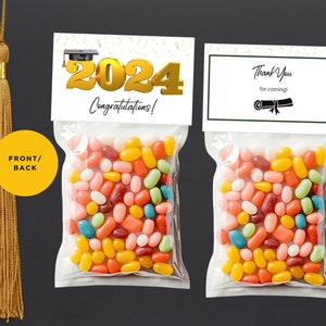 Graduation Class of 2024, Congratulation Treat Bag Topper, Digital ...