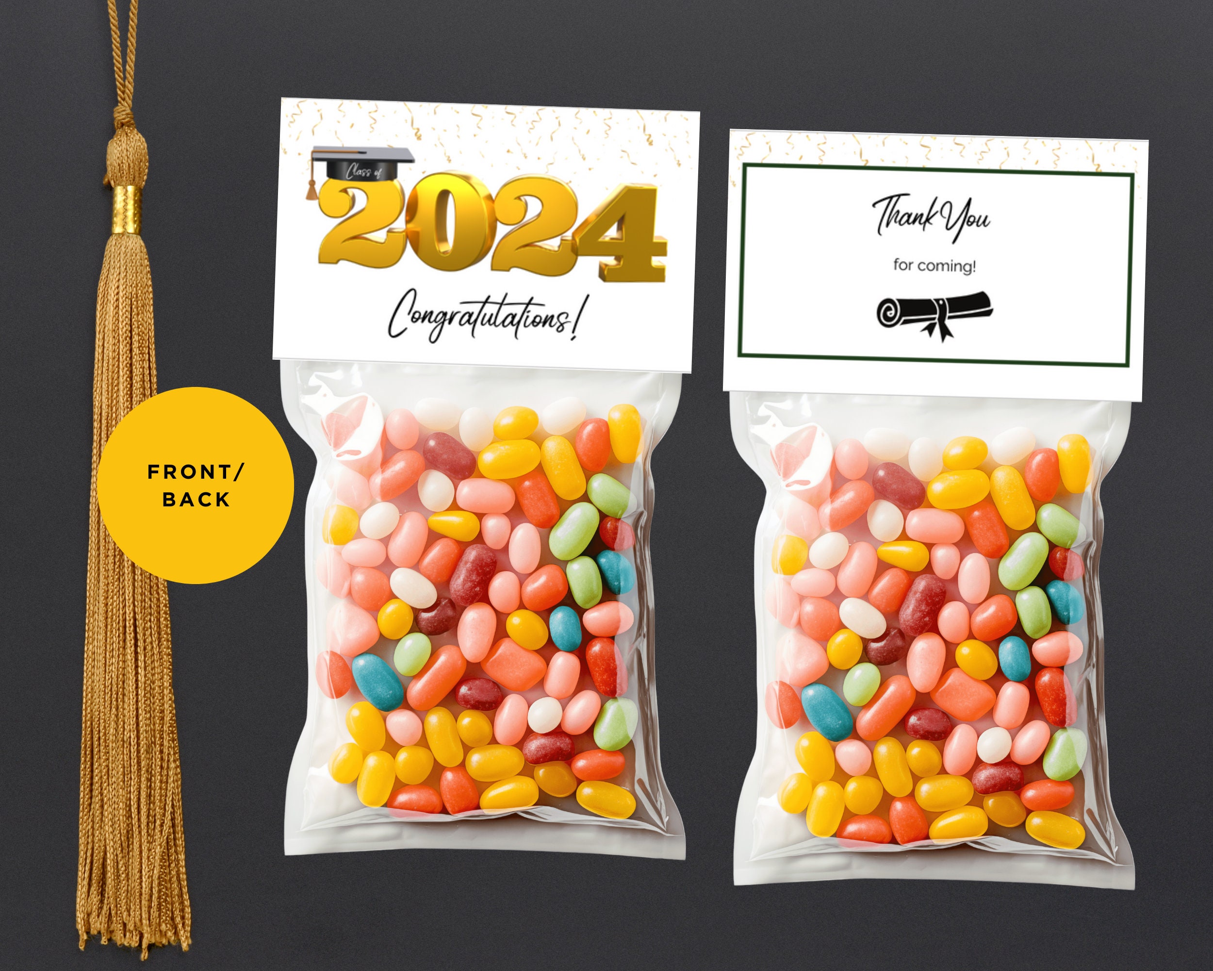Graduation Class of 2024, Congratulation Treat Bag Topper, Digital ...