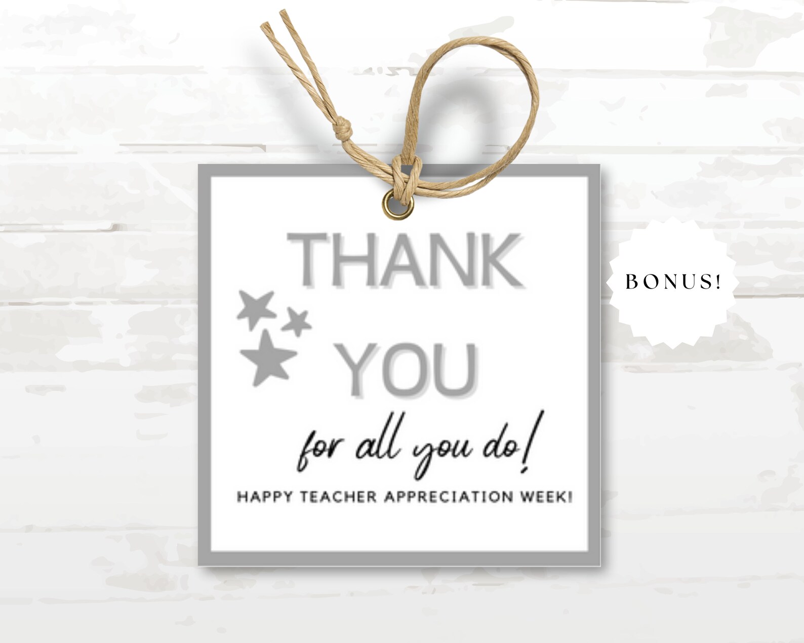 Printable Teacher Appreciation Gift Tag, Thank You for All You Do, You ...