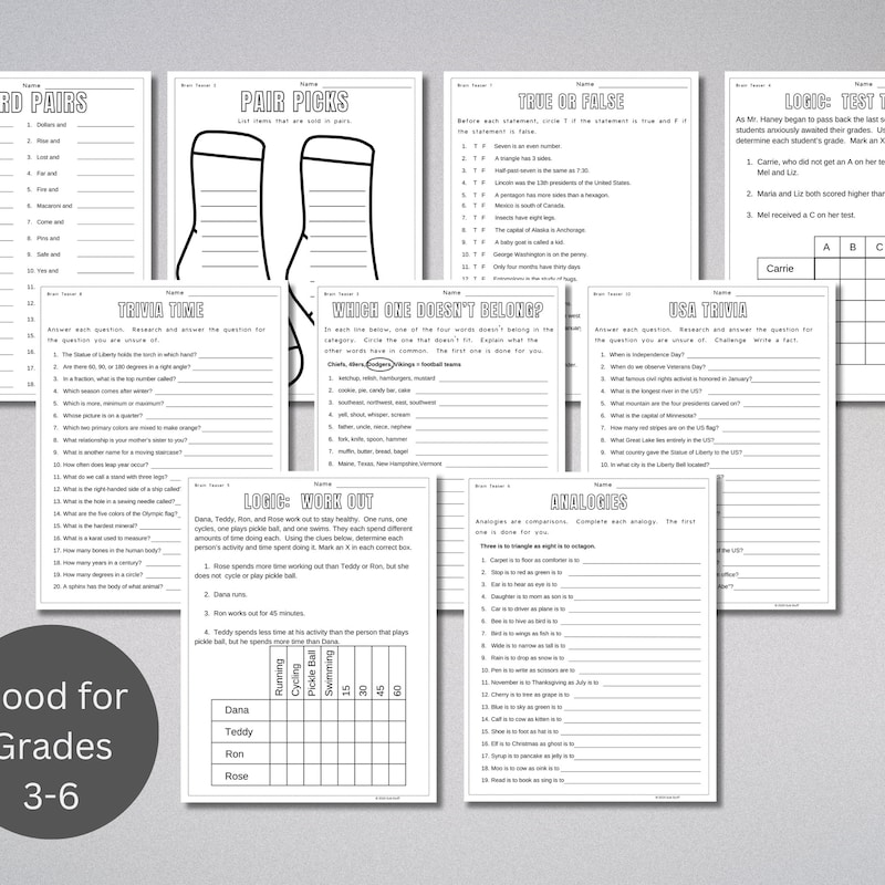 Brain Stimulating Puzzles - Etsy