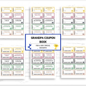 Grandpa Coupons, Coupon Book for Grandpa, Gift for Grandpa Printable ...