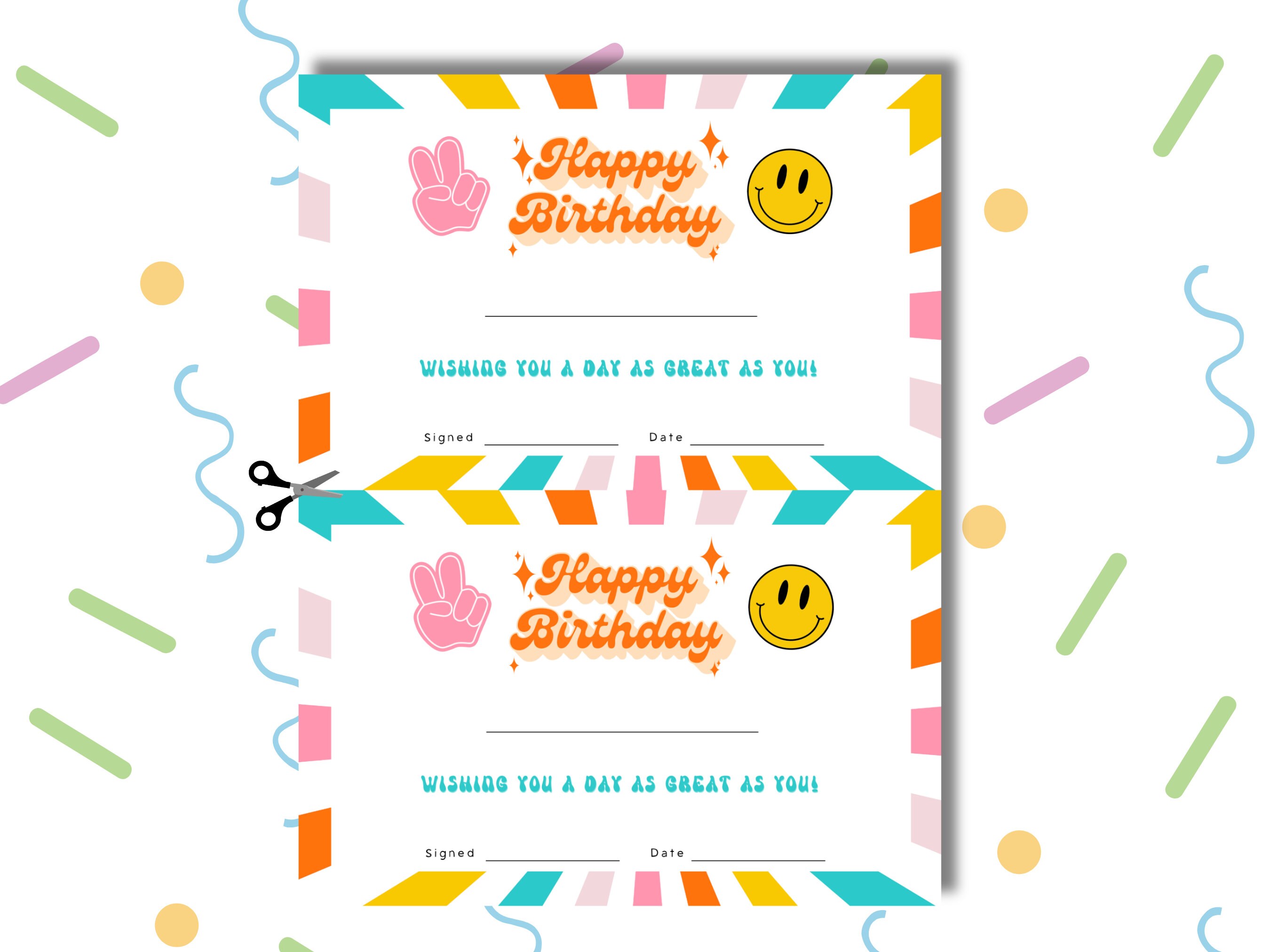 Birthday Certificate for Student, Groovy Birthday, Birthday Certificate ...