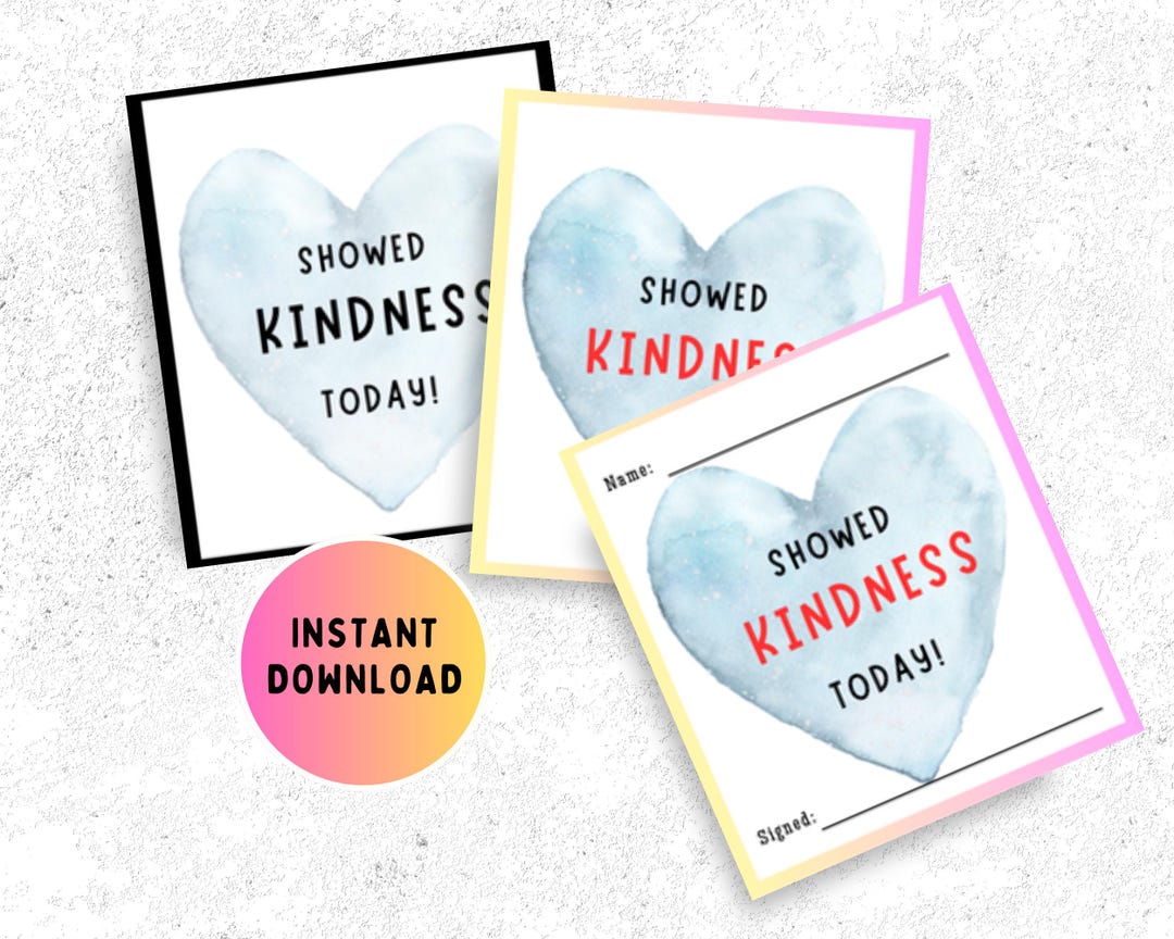 Random Acts of Kindness Cards Printable, Kindness Cards for Kids, World ...
