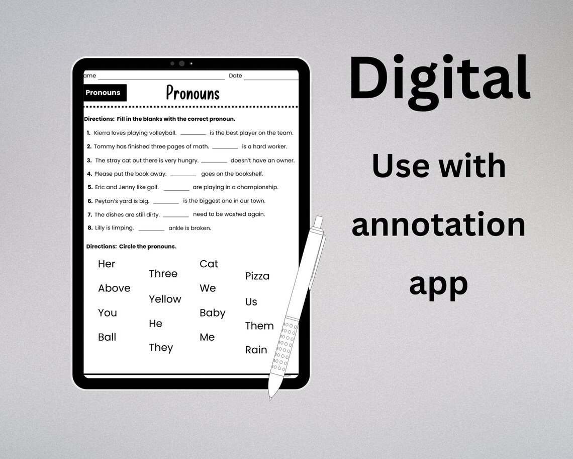 Grammar Printable, Parts of Speech, Poems & Worksheet Resource ...