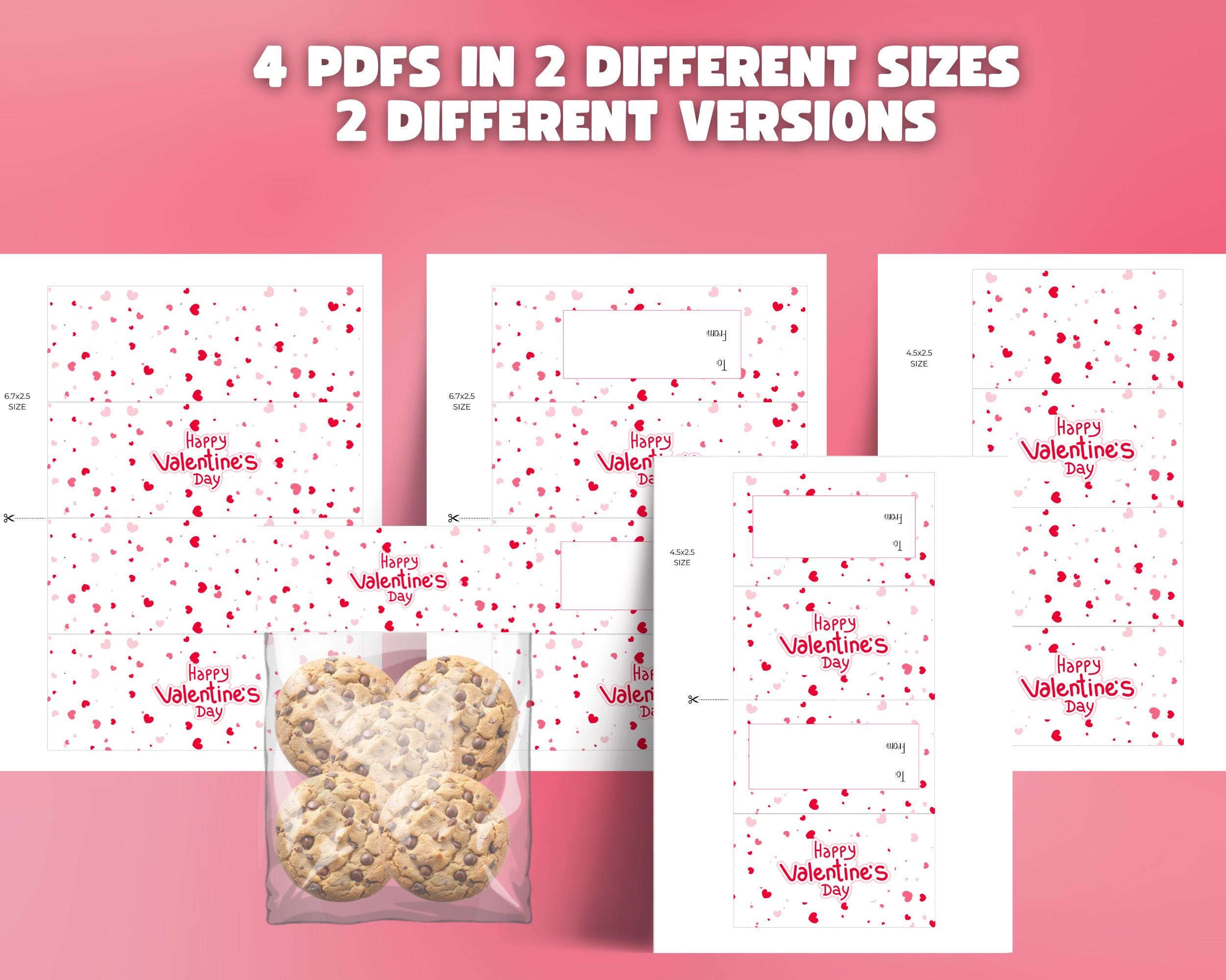 Valentine's Day Bag Topper Printable, Candy Bag Treat Topper, Cookie ...